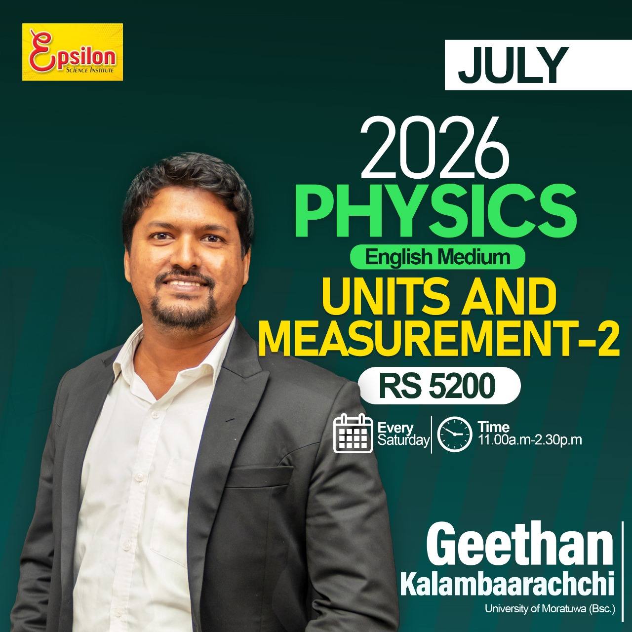 2026 Physics (English) - [July] | Epsilon Science Institute